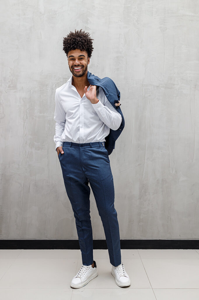 TERNO SLIM – MELANGE INDY BLUE - Via Santony